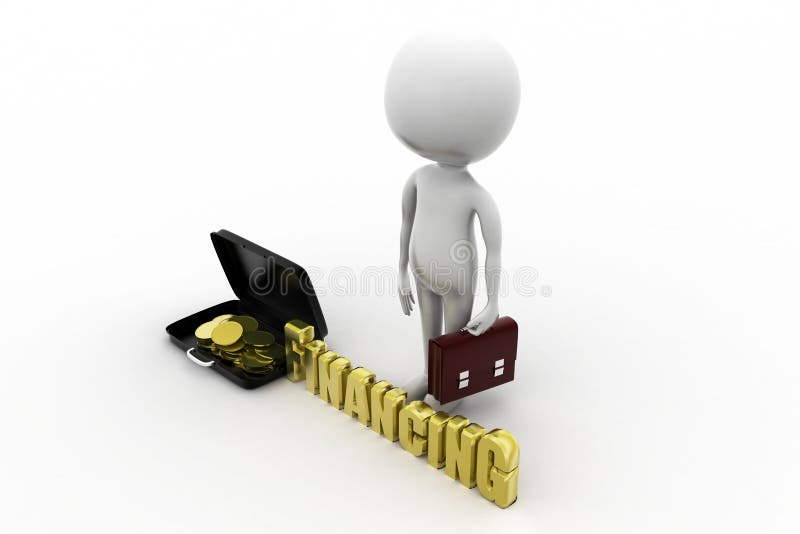 3d man financing concept stock illustration. Illustration of finance ...