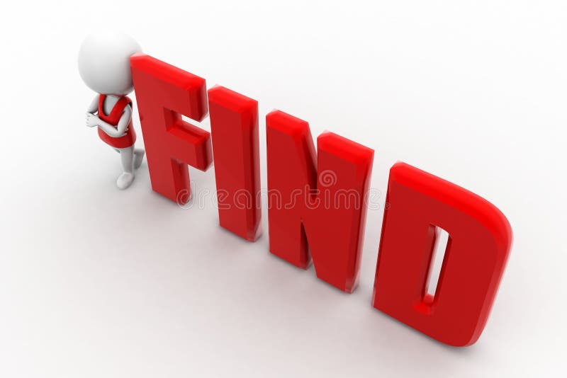 Find What You Need Magnifying Glass Searching for Information Stock ...