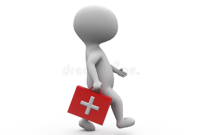 3d man first aid concept stock illustration. Illustration of conceptual ...