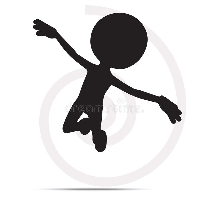 3d Man Flying with Hands Open Stock Illustration - Illustration of ...