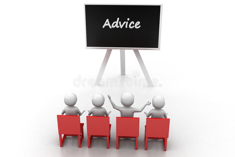 3d man - expert advice stock illustration. Illustration of financial ...