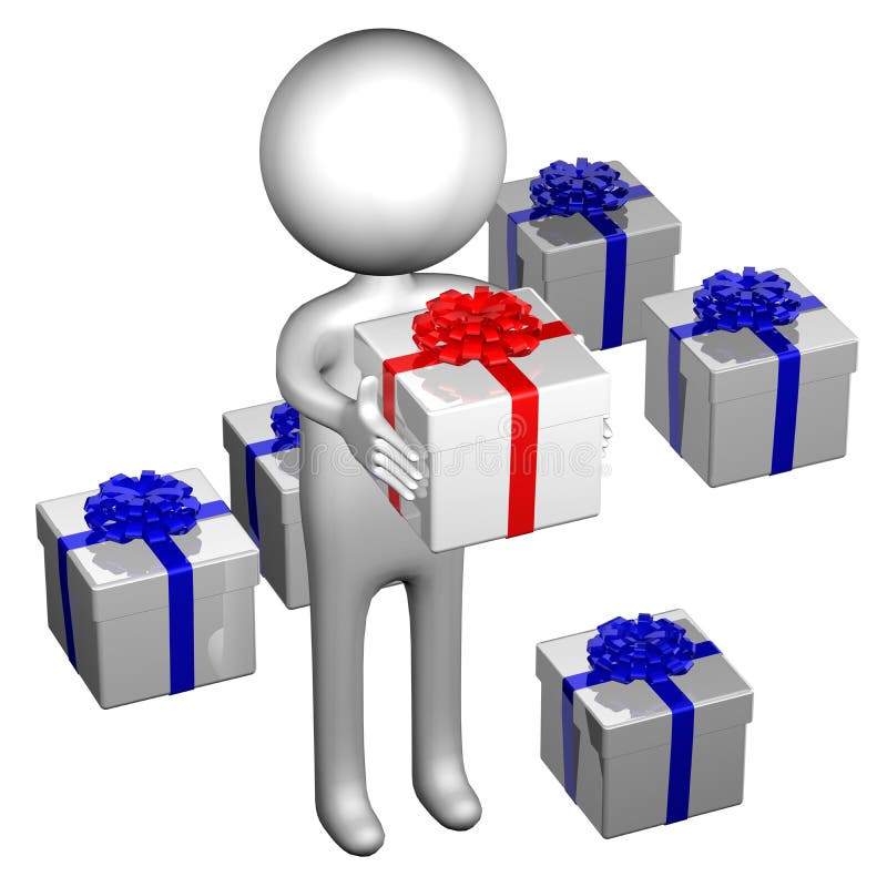 3d White Man Gift Boxes Stock Illustrations – 194 3d White Man Gift ...