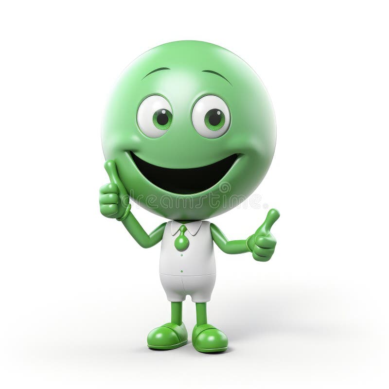 3d Man is Green Tick Symbol, Signifying Completion and Success, in a ...