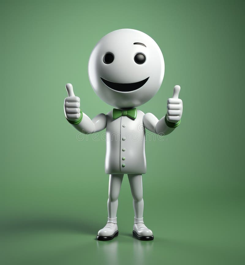 3d Man is Green Tick Symbol, Signifying Completion and Success, in a ...