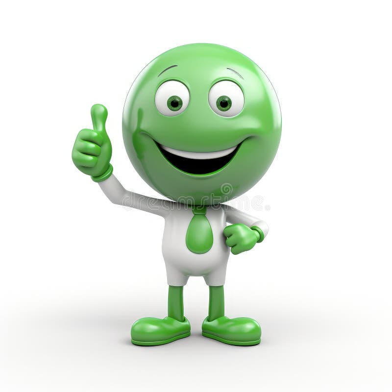 3d Man is Green Tick Symbol, Signifying Completion and Success, in a ...