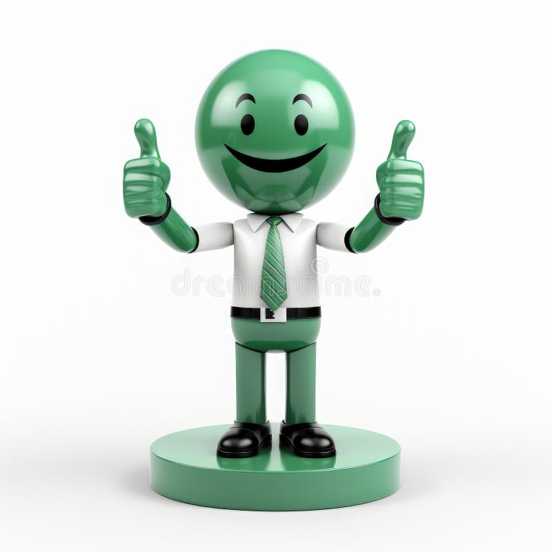 3d Man is Green Tick Symbol, Signifying Completion and Success, in a ...