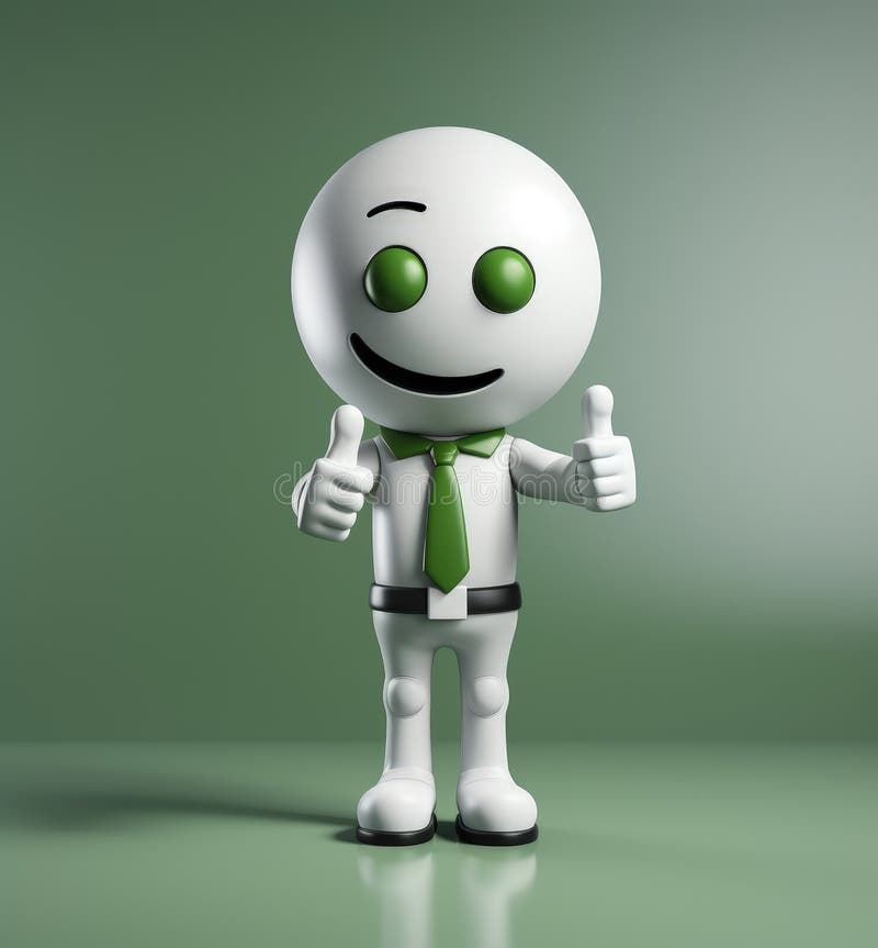 3d Man is Green Tick Symbol, Signifying Completion and Success, in a ...