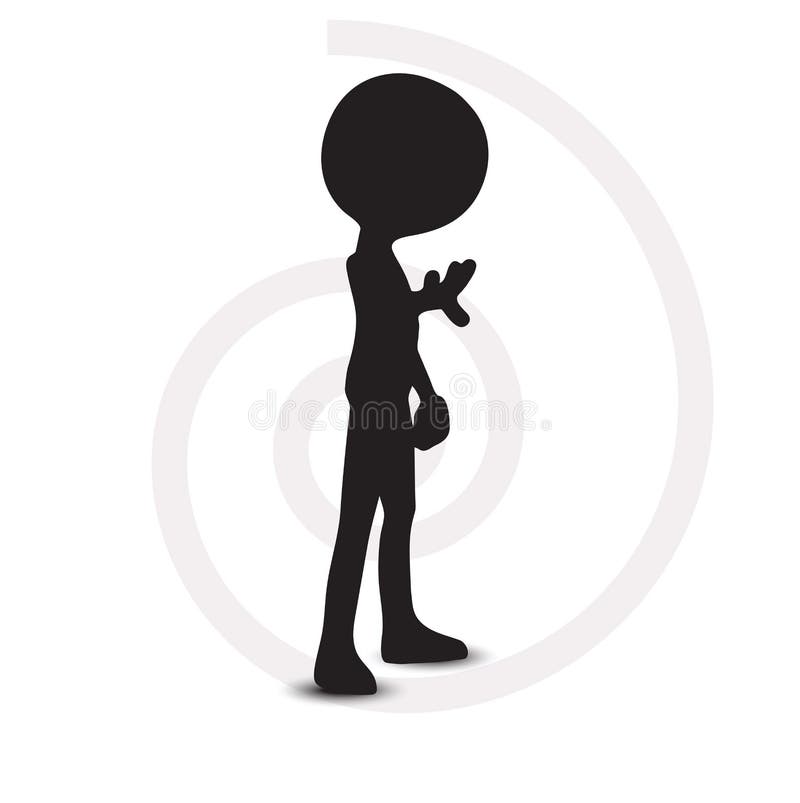 3d Man Hand Gesture Stop, Under Control Stock Illustration ...