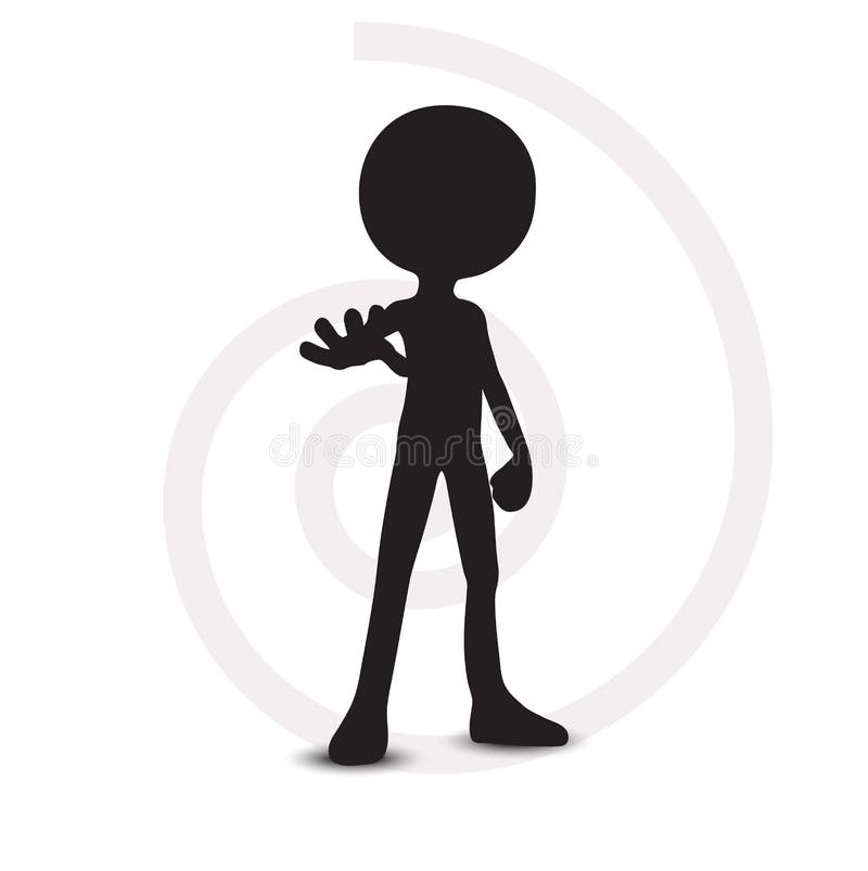 3d Man Hand Gesture Stop, Under Control Stock Illustration ...