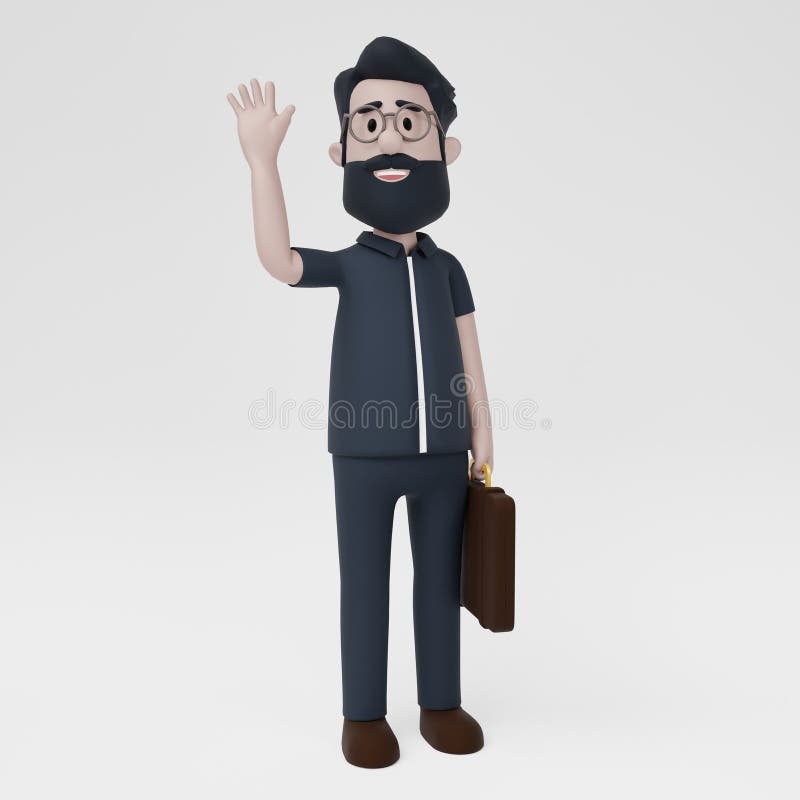 3d Man Hello Pose Stock Illustrations – 186 3d Man Hello Pose Stock ...