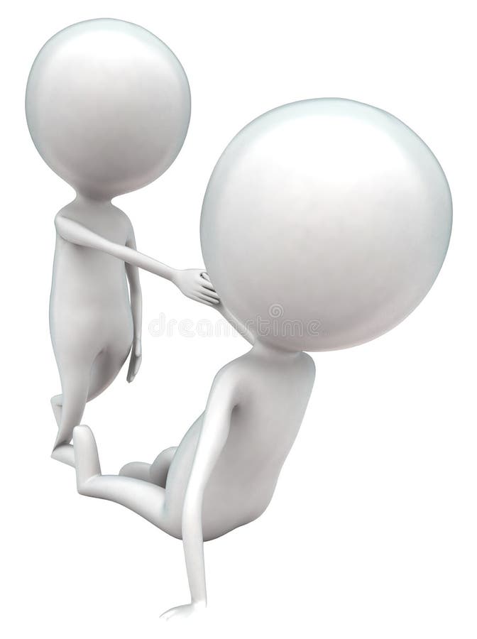 3d Man Helping Another 3d Man Stock Illustrations – 58 3d Man Helping ...