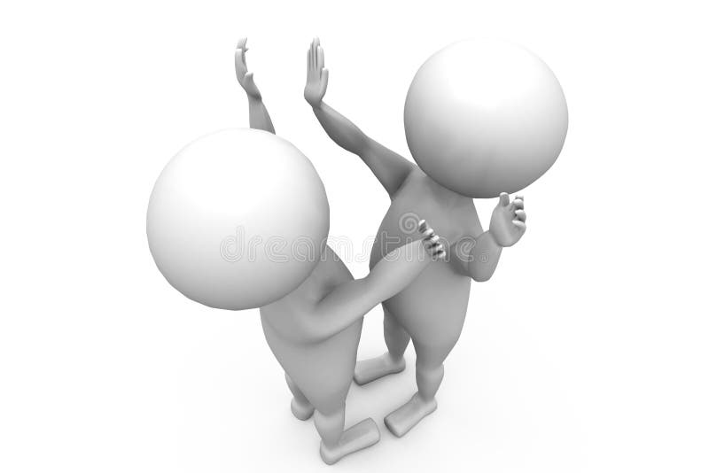 3d man high five concept stock illustration. Illustration of ideas ...