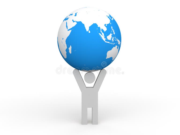 Stick Figure Holding Earth Stock Illustrations – 111 Stick Figure ...