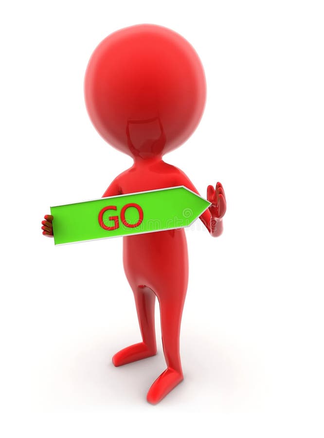 3d Character Holding Go Sign Stock Illustrations – 7 3d Character ...