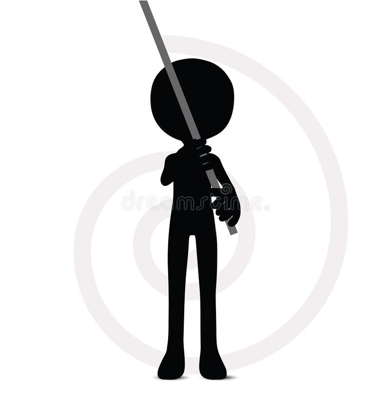 3d Man Holding an Object for Giving Message Stock Illustration ...
