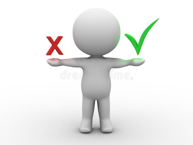 3d Man Holding Check Mark Stock Illustrations – 207 3d Man Holding ...