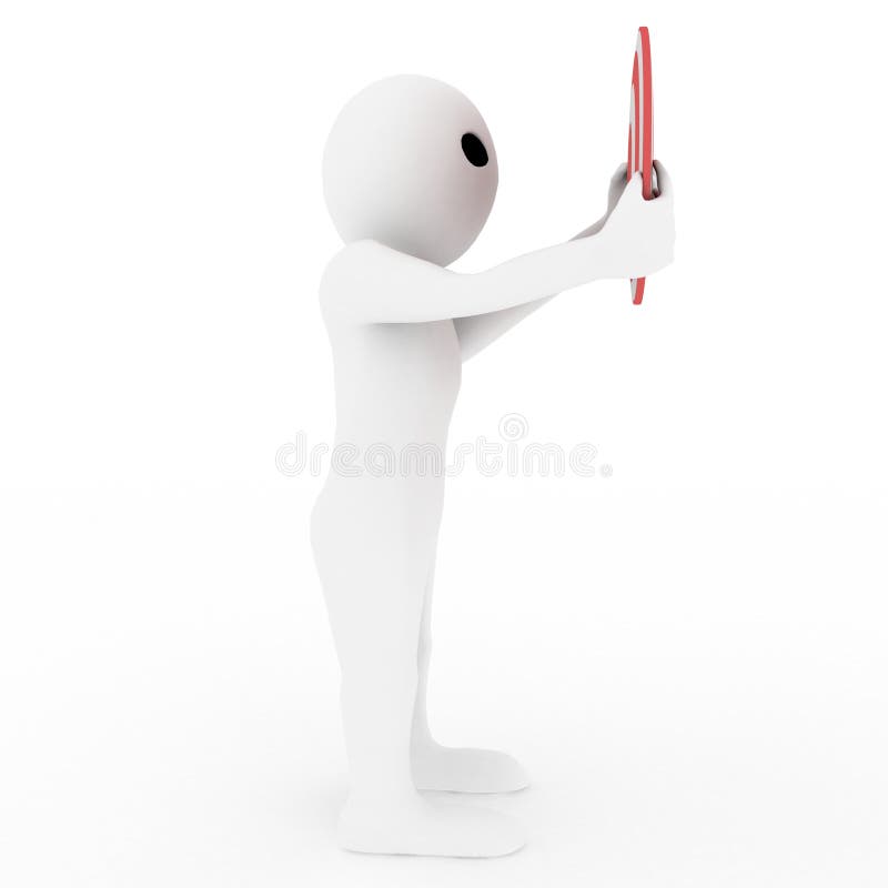 3d Man Holding Target Board Near Head and Sneaking from Behind it ...