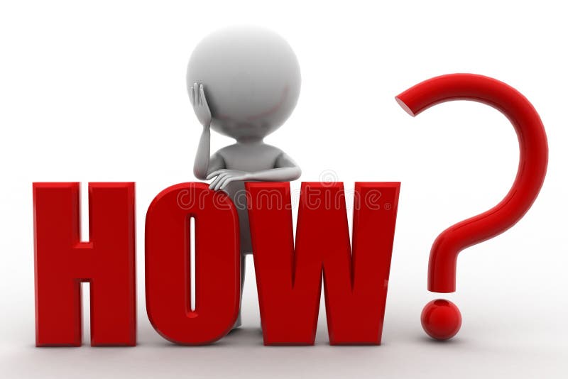 3d man how ? stock illustration. Illustration of concept - 43050746