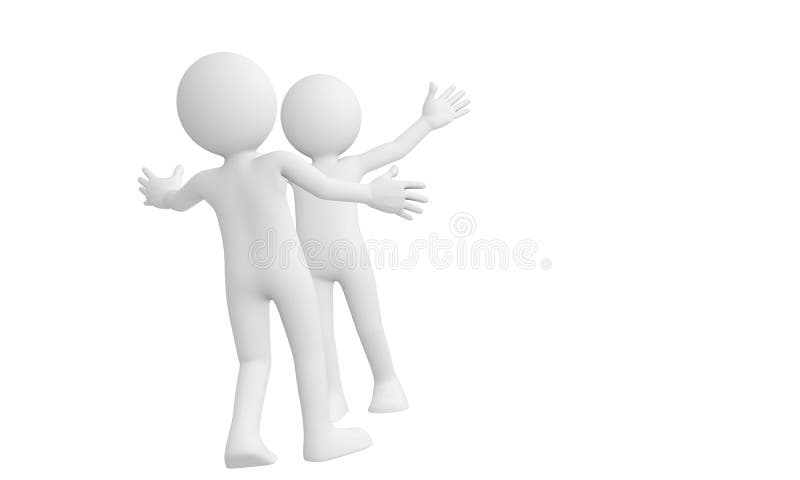 3d man hug with love stock illustration. Illustration of idea - 51716745