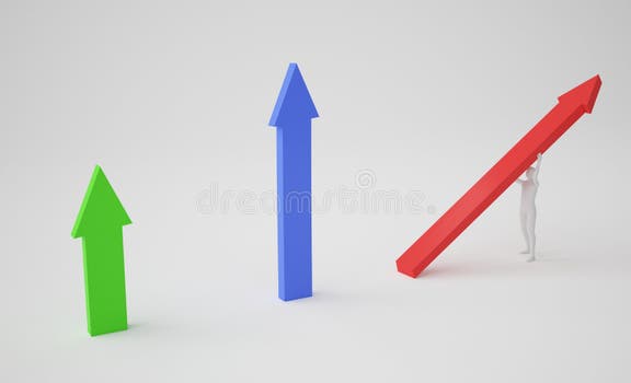 3d man increase stock illustration. Illustration of goal - 87545857