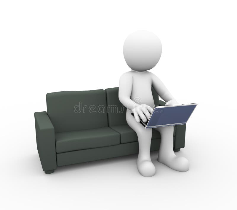3d working man stock illustration. Illustration of help - 23742501