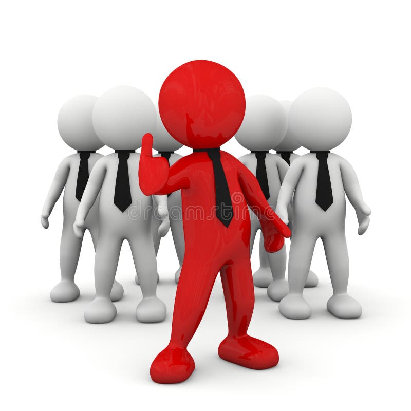 3d Man Leader with Development Cycle Stock Illustration - Illustration ...