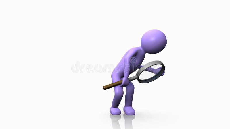 Magnifying Glass Looking for Fingerprints Animated Forensic Suspect and ...