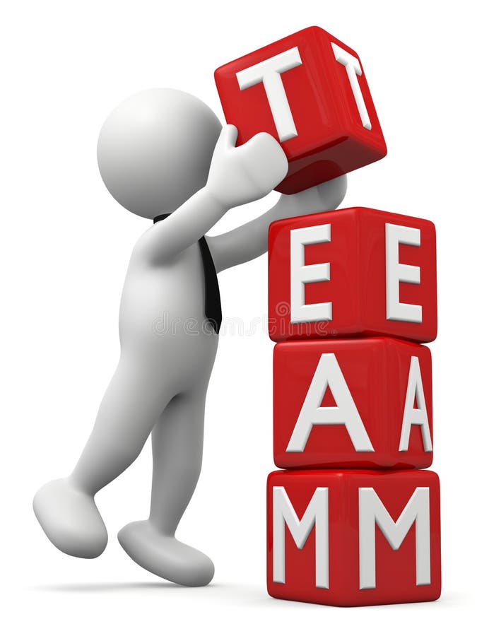 3d Man Team Illustration stock illustration. Illustration of isolated ...