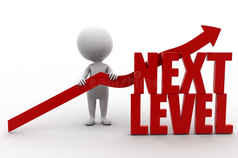 3d Man Next Level stock illustration. Illustration of goal - 43476835