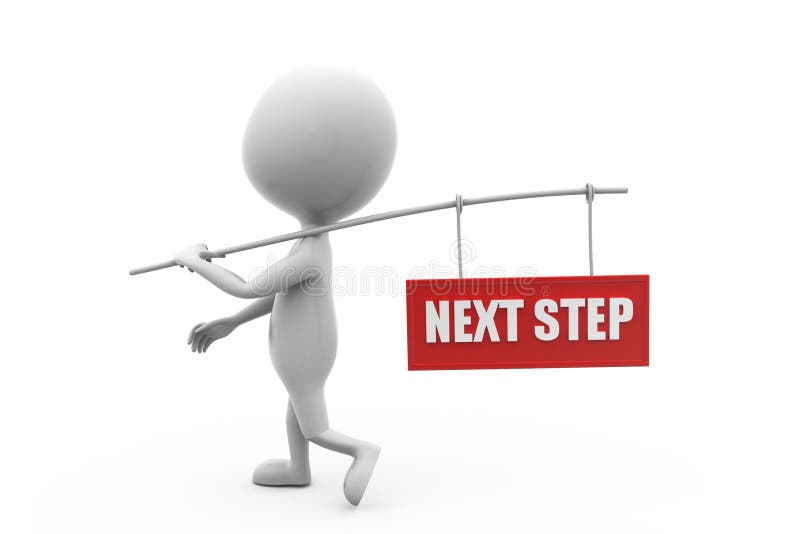 3d man next step concept stock illustration. Image of business - 45643089