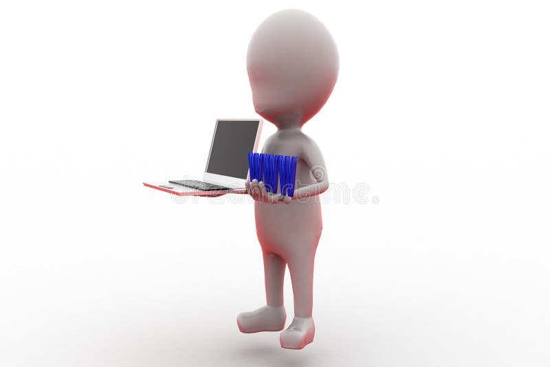 3d man online www concept stock illustration. Illustration of concept ...