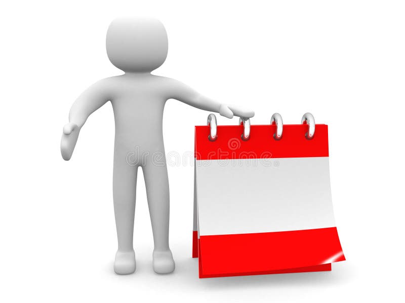 3d Man People - Empty Calendar Icons Stock Illustration - Illustration ...