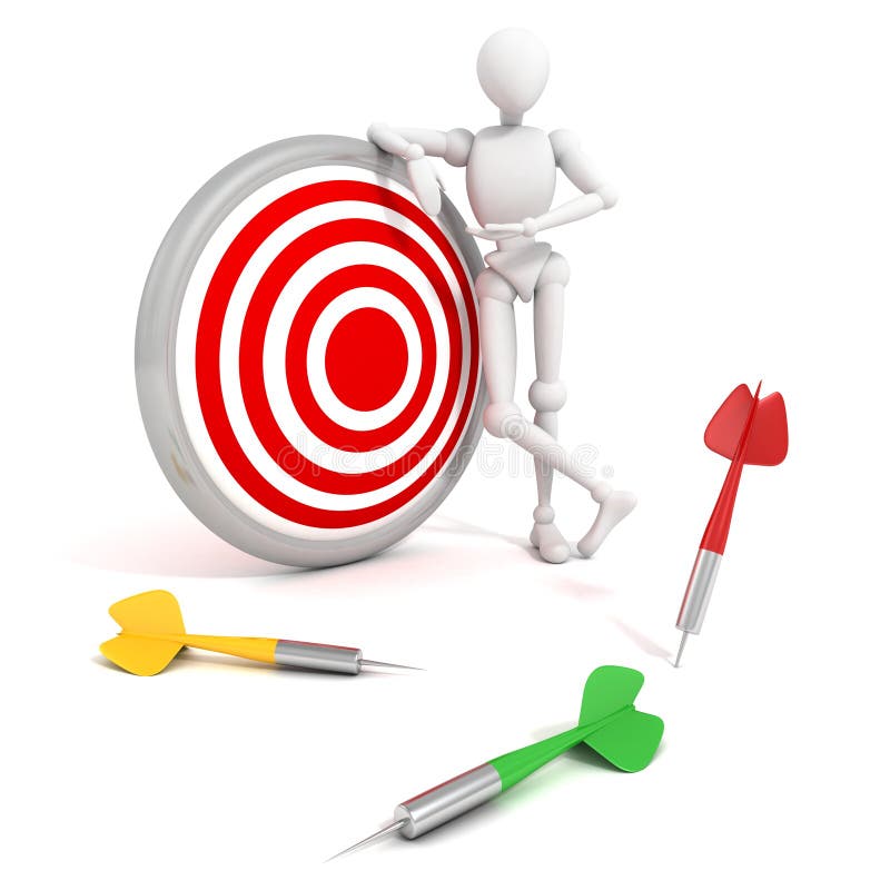 3d Man Person Darts Target Arrows Stock Illustrations – 8 3d Man Person ...