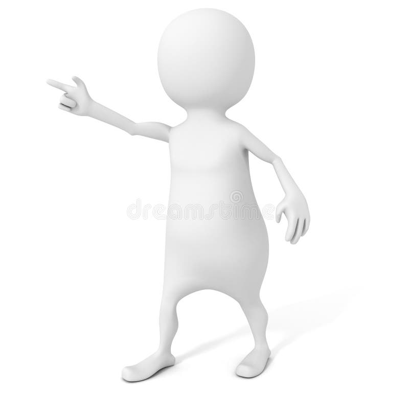 3d Man Pointing His Finger To Success Future Stock Illustration ...