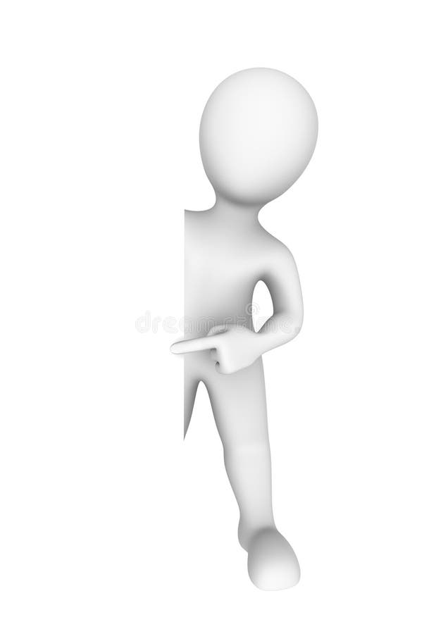 3D Man Holding a Stop Sign, Directing Traffic Stock Illustration ...