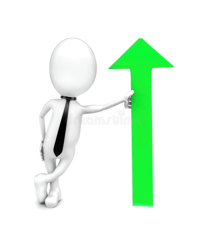 3d Man Holding Green Up Arrow Stock Illustrations – 19 3d Man Holding ...
