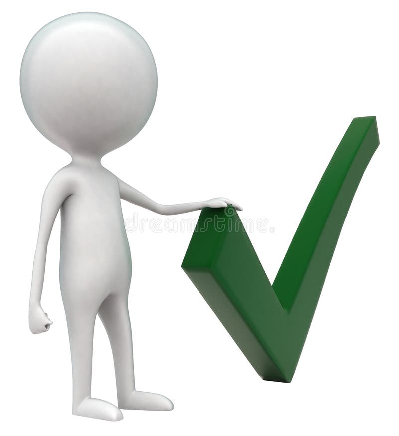 3d Man Presenting Green Tick Stock Illustrations – 10 3d Man Presenting ...