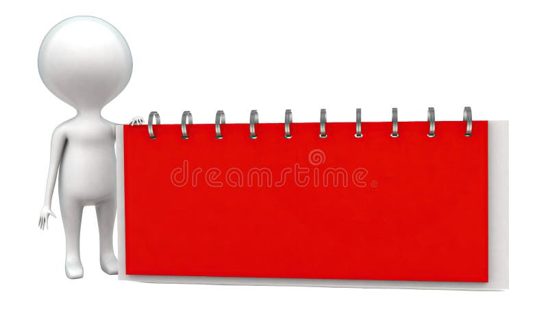 3d Man Presenting Notepad Concept Stock Illustration - Illustration of notepad, three: 271387984