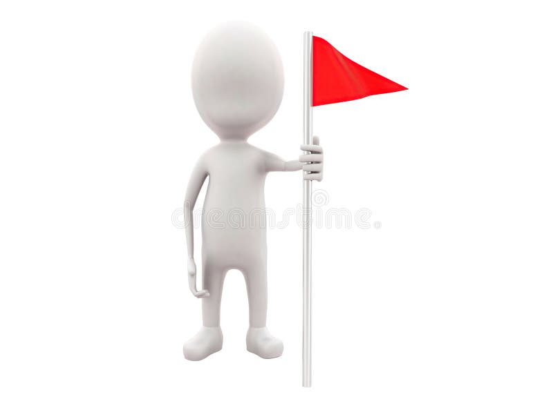 3d Man Red Flag Concept Stock Illustrations – 449 3d Man Red Flag ...