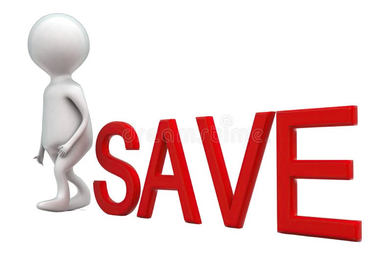 Save 75 3d Text Symbol. 3d Rendering on White Stock Illustration ...