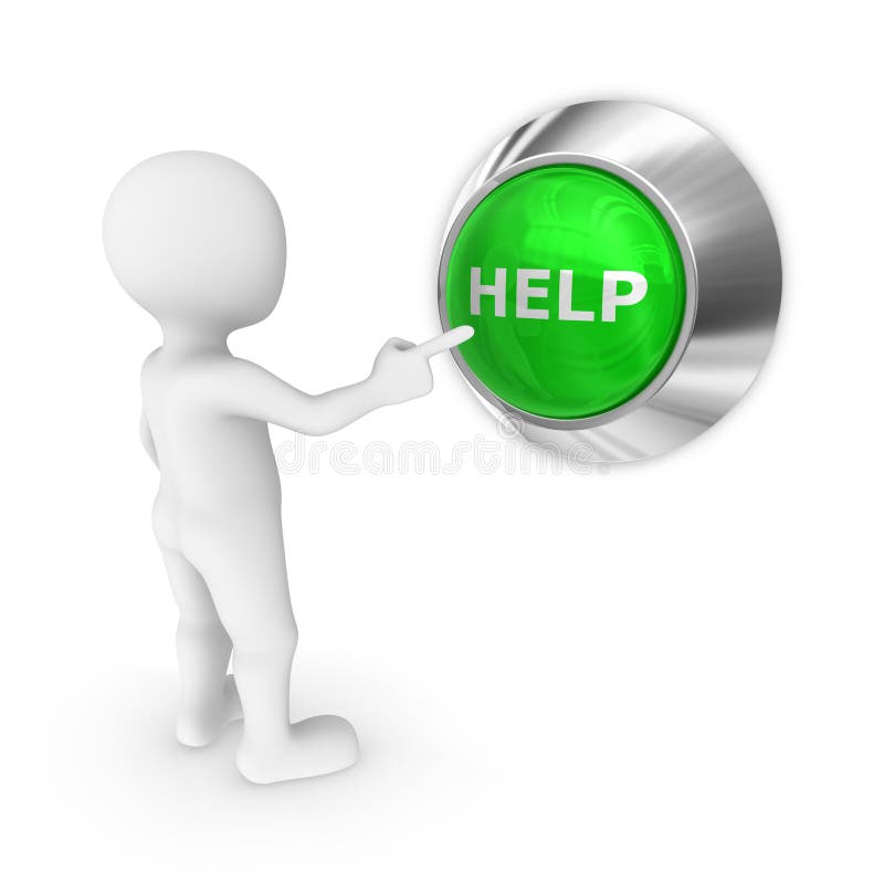 3d Man Help Button Stock Illustrations – 1,412 3d Man Help Button Stock ...