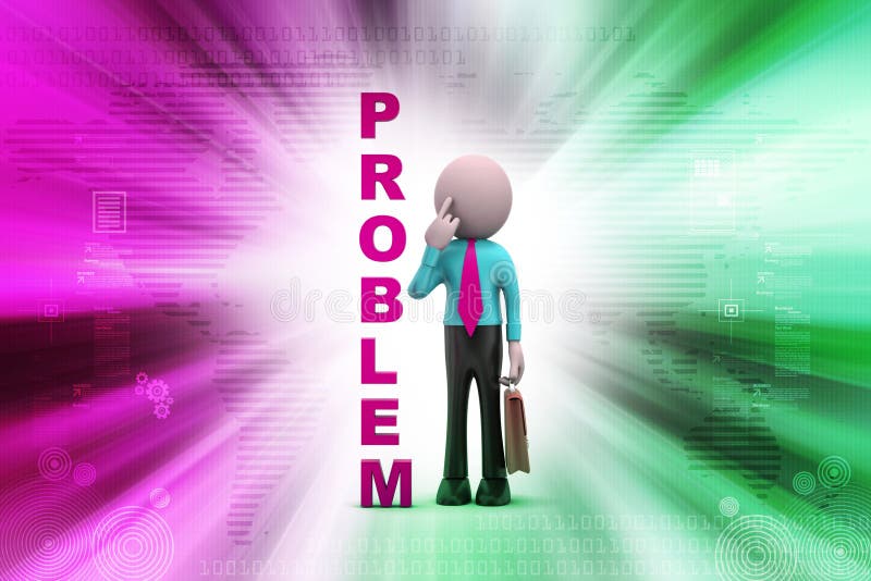 3d man with problem stock illustration. Illustration of heavy - 56467933