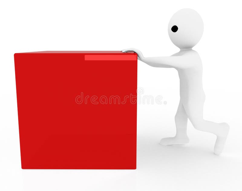 3d Man Red Cube Stock Illustrations – 586 3d Man Red Cube Stock ...