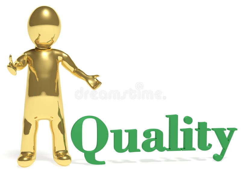 3d man with quality stock illustration. Illustration of assured - 44585737