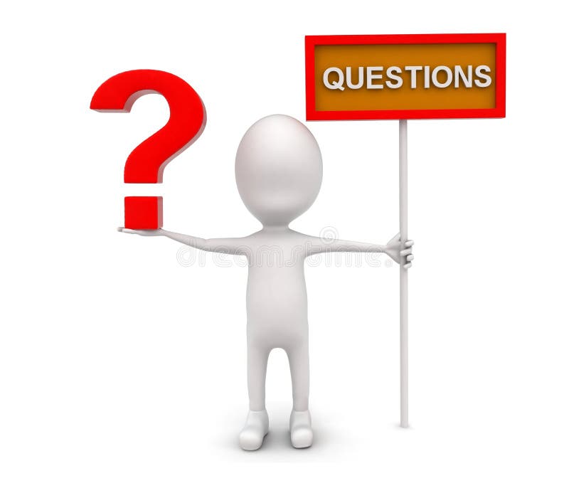 Any Questions Text and 3d Question Mark Icon Background. 3d ...