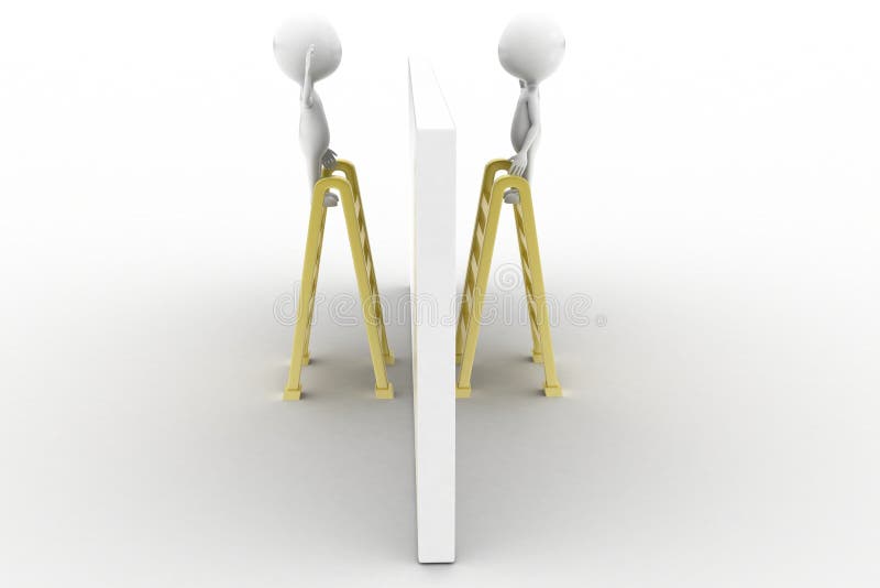 3d puzzle guy stock illustration. Illustration of hang - 5221816