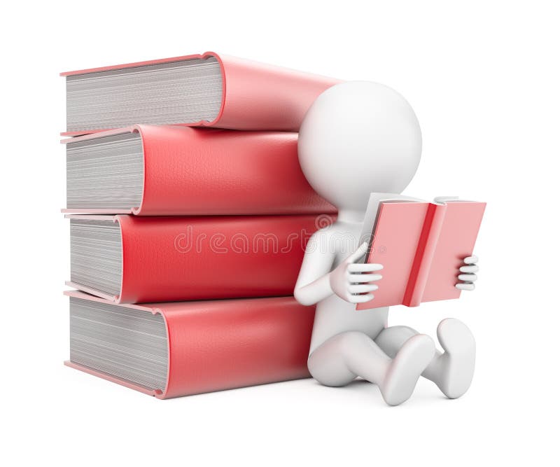 3d White Man Reading Stock Illustrations – 1,389 3d White Man Reading ...