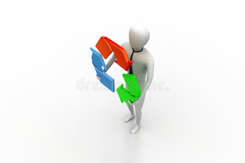 3d Man Green Recycling Symbol Stock Illustrations – 147 3d Man Green ...