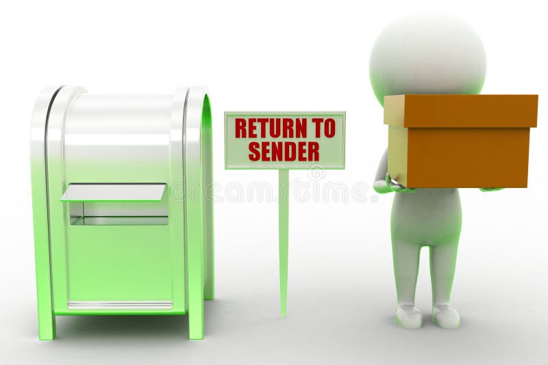 Return To Sender Cardboard Box Unwanted Package Stock Illustration ...
