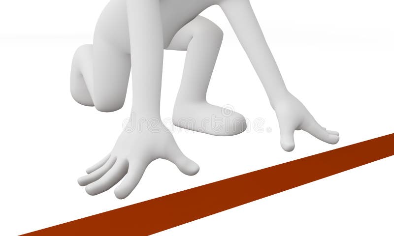 3d Man Start Concept Stock Illustrations – 2,281 3d Man Start Concept ...